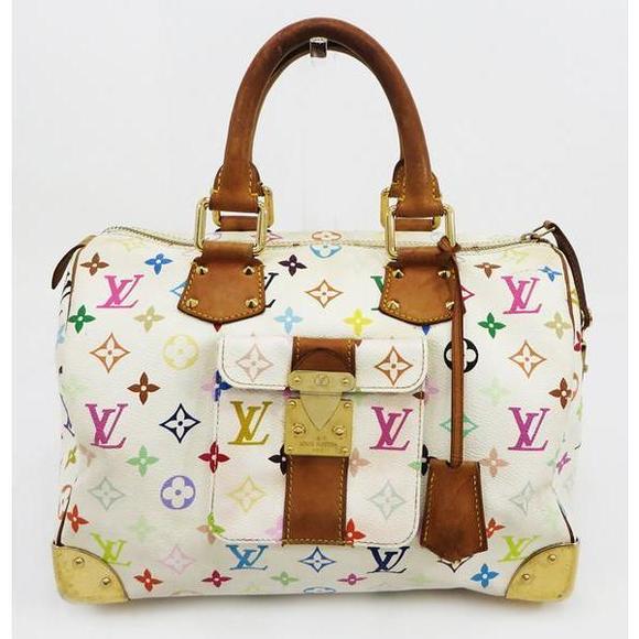 Louis Vuitton | Bags | Louis Vuitton 3 Boston Multicolor White Speedy ...